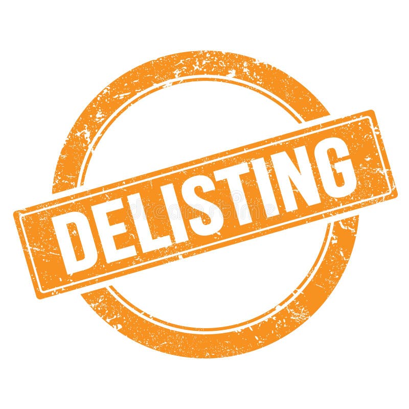 DELISTING Text on Orange Grungy Round Stamp Stock Illustration ...