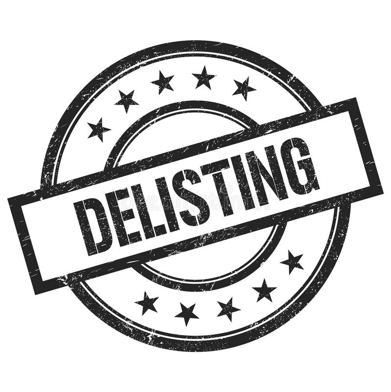 DELISTING Text Written on Black Vintage Round Stamp Stock Illustration ...