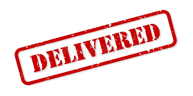 Delivered Rubber Stamp Vector Stock Vector - Illustration of banner ...