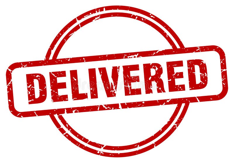 Delivered Stamp. Delivered Round Grunge Sign Stock Vector ...