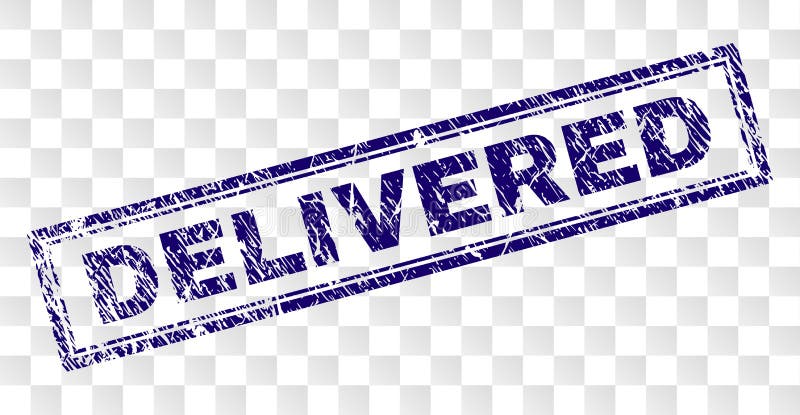 Grunge DELIVERED Rectangle Stamp Stock Vector - Illustration of ...