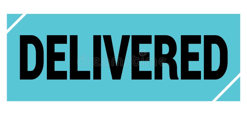 DELIVERED Text on Green Grungy Round Rubber Stamp Stock Illustration ...