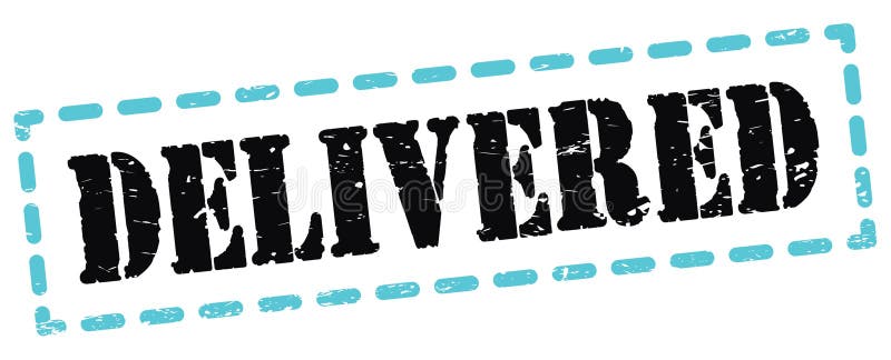 DELIVERED Text Written on Blue-black Stamp Sign Stock Illustration ...