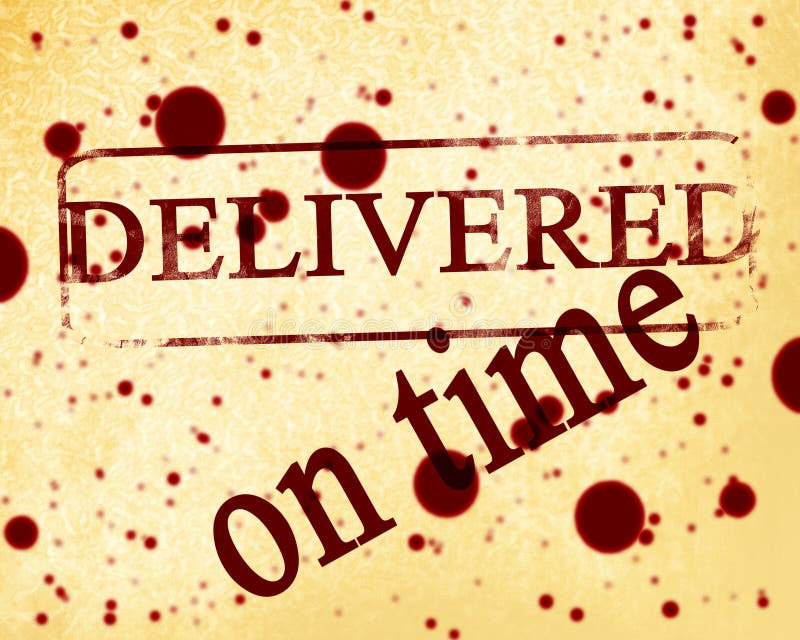 Delivered on time stock illustration. Illustration of delivery - 6931513
