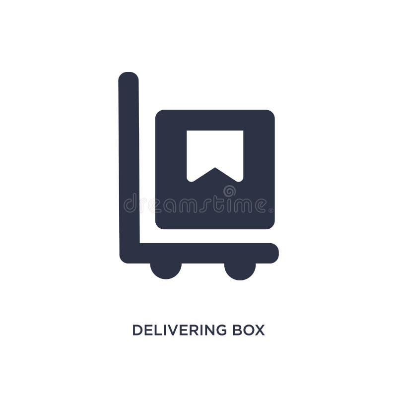 Delivering Box Icon On White Background. Simple Element Illustration ...