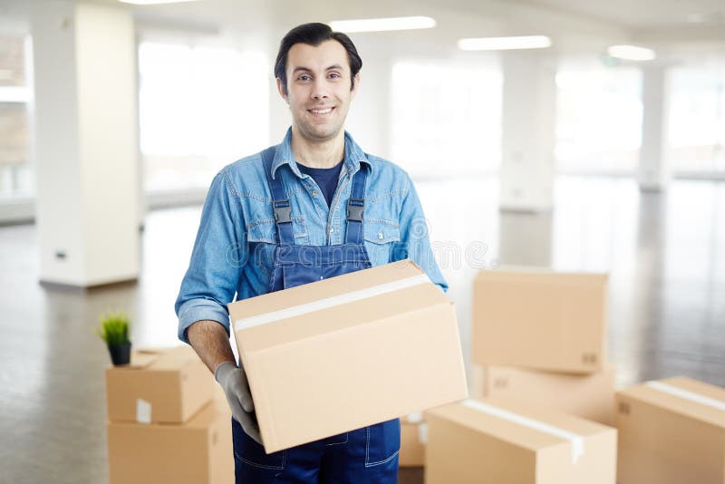 Delivering boxes stock photo. Image of businessman, employee - 111249332