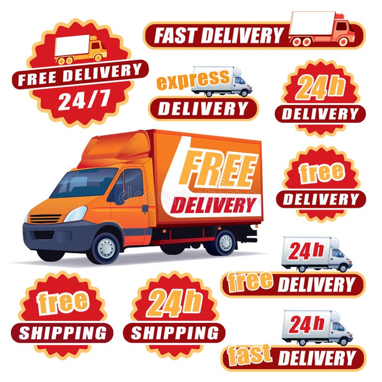 Red Delivery Signs Stock Illustrations – 1,169 Red Delivery Signs Stock ...