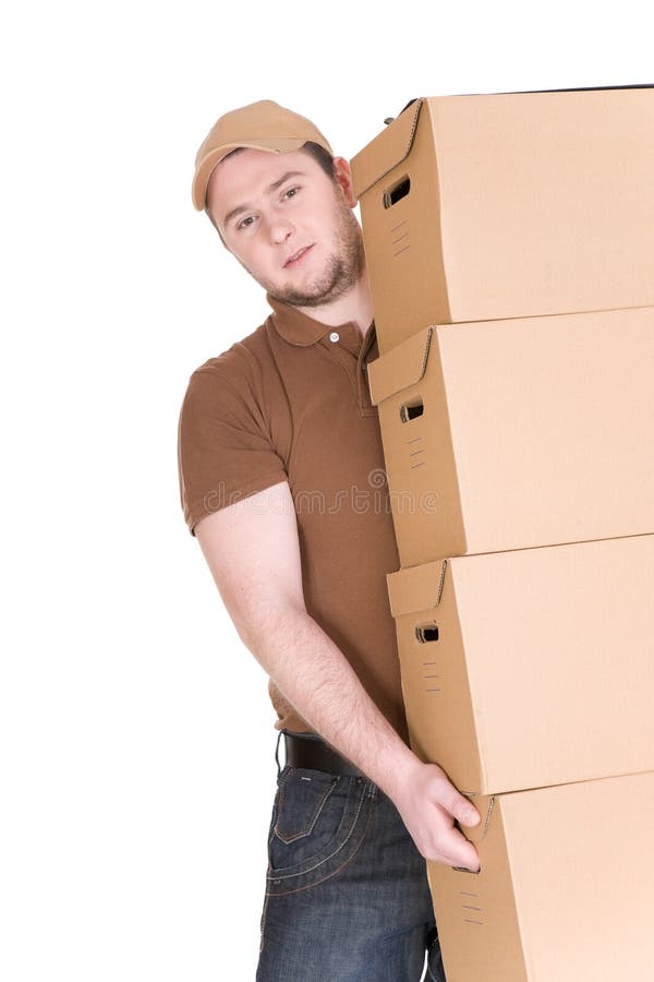 Delivery man stock photo. Image of happy, postal, freight - 6808316