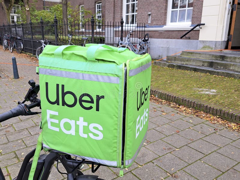 Delivery Bike from Uber Eats Meal Delivery Service in the Hague ...