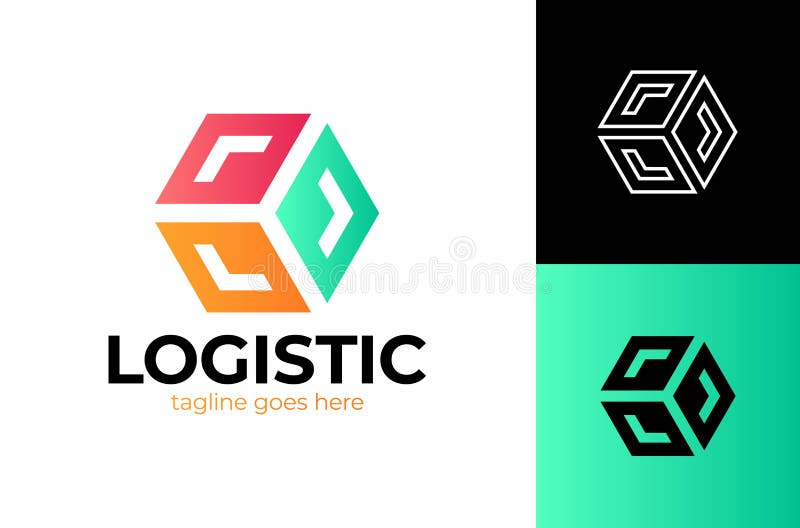 Delivery Box with Arrow Logo. Fast Box Logo Vector. Speed Moving Box ...