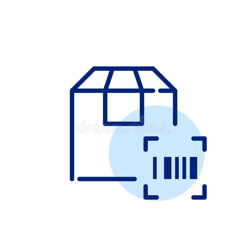 Delivery Box with a Barcode on it. Scan Parcel To Ship or Track. Pixel ... Delivery Box with a Barcode on it. Scan Parcel To Ship or Track. Pixel ...