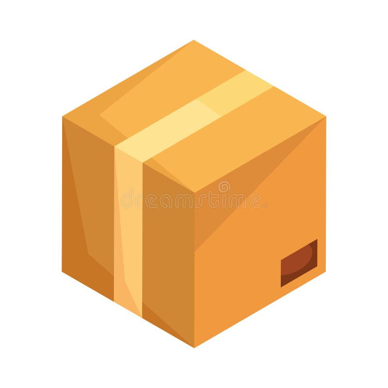 Delivery box carton pack stock vector. Illustration of square - 283981108