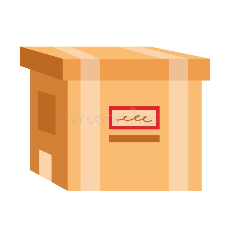 Delivery Box Carton Packing Stock Vector - Illustration of vector, pack ...