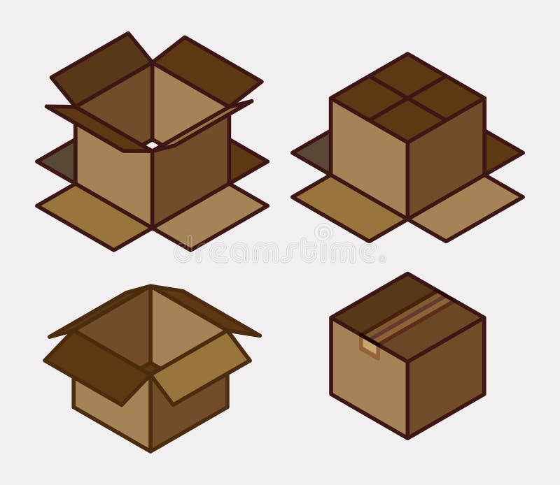 Delivery box design. stock vector. Illustration of cardboard - 58497690