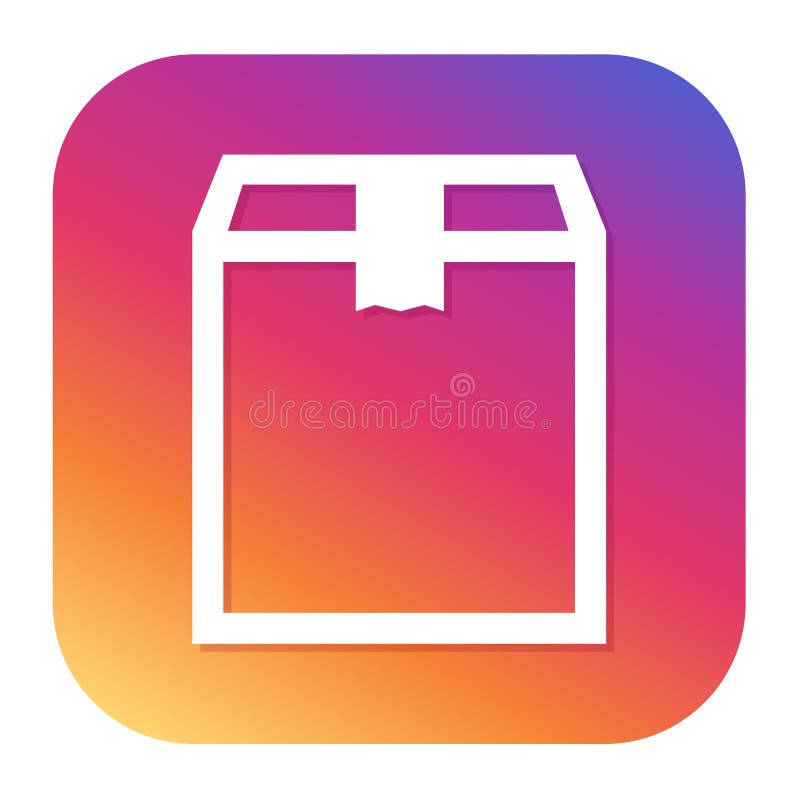 Delivery Box Icon with Hipster Button. Shipping Box Button. Shopping ...