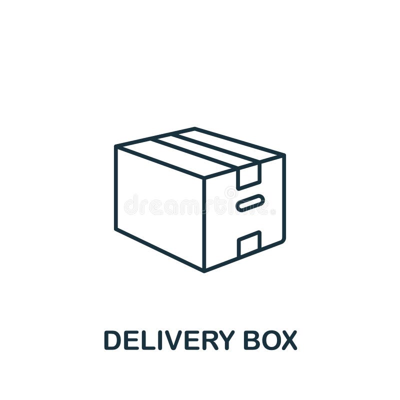 Delivery Box Icon. Line Simple Line Shipping Icon for Templates, Web ...