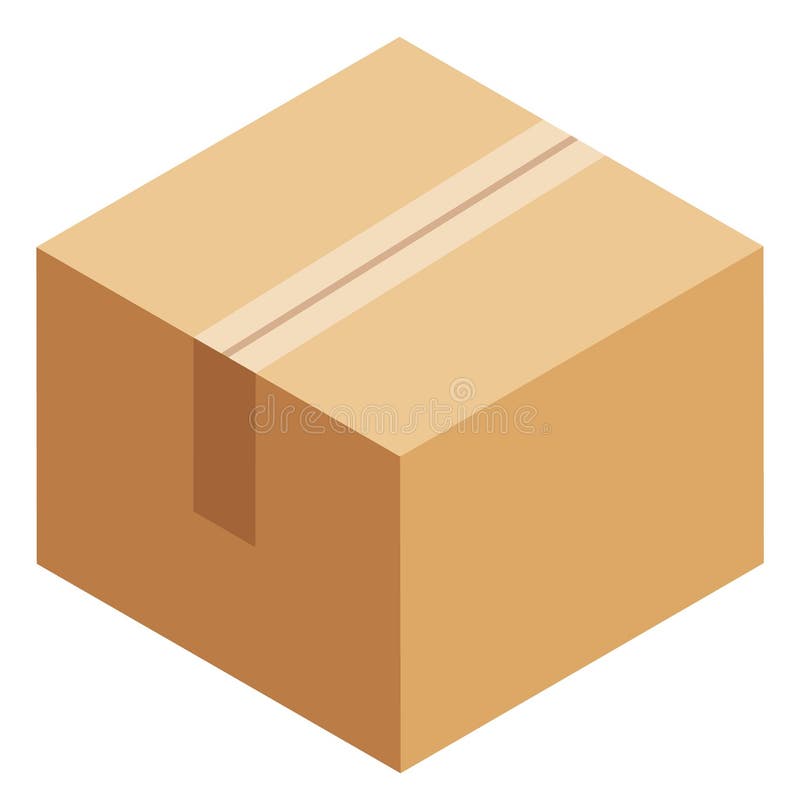 Shipping Package Icon. Brown Paper Cardboard Box Stock Vector ...