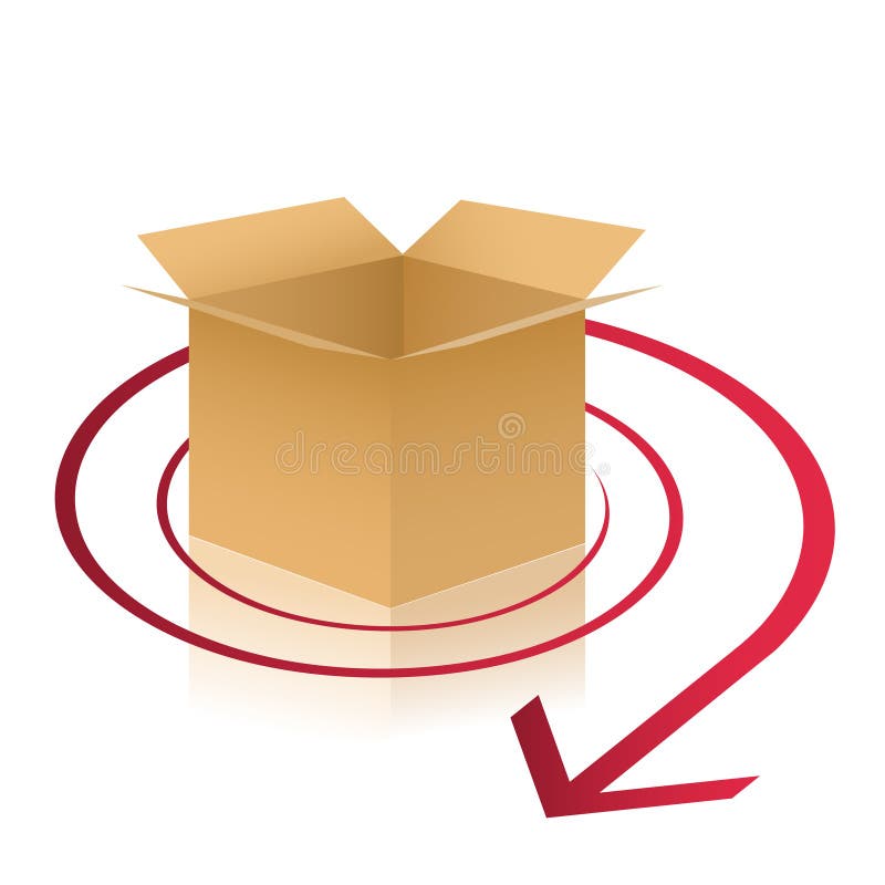 Delivery box illustration stock vector. Illustration of crate - 8241040