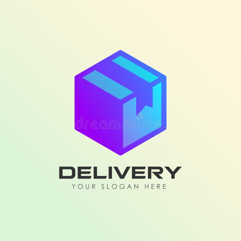 Delivery Box Logo Design. Courier Logo Design Template Stock Vector ...