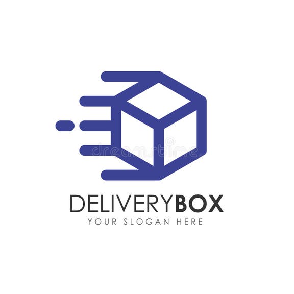 Delivery Box Logo Design. Courier Logo Design Template Stock Vector ...