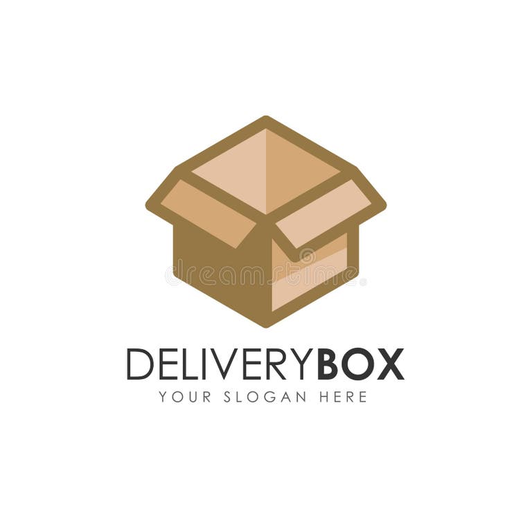 Delivery Box Logo Design. Courier Logo Design Template Stock Vector ...