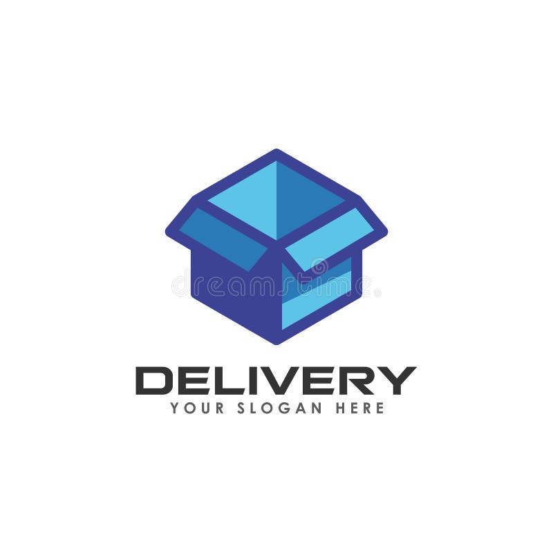 Delivery Box Logo Design. Courier Logo Design Template Stock Vector ...