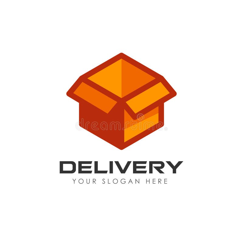Delivery Box Logo Design. Courier Logo Design Template Stock Vector ...