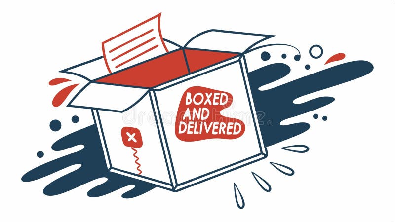 Delivery Box Open, Shipping and Service for E,commerce and Logistics ...