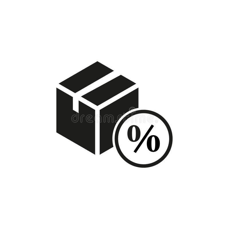 Delivery Box Percent Icon. EPS 10 Stock Vector - Illustration of parcel ...