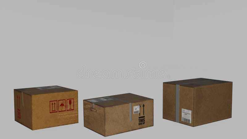 Delivery Box with Red Sticker Stock Image - Image of text, poster ...