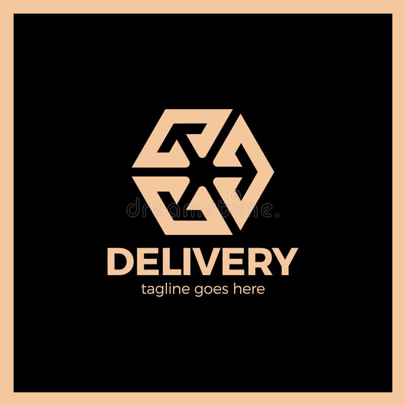 Delivery Three Arrow Vector Logo. Colorful Line Style Stock Vector ...