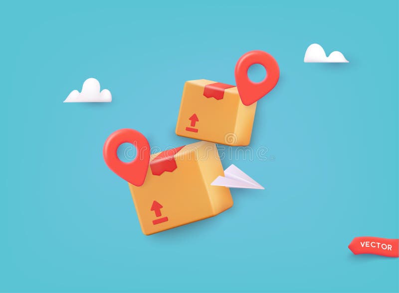 Delivery Box Vector Illustration. Fast Delivery Concept Stock Vector ...