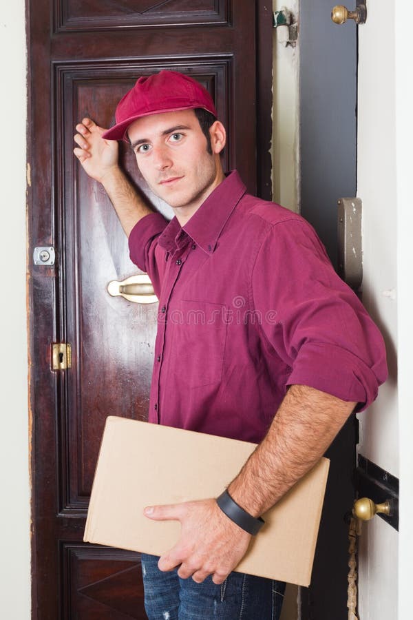 Delivery Boy stock photo. Image of color, male, object - 17137226