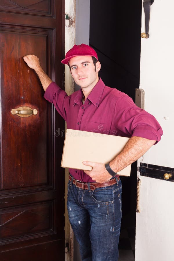 Delivery Boy stock photo. Image of color, male, object - 17137226