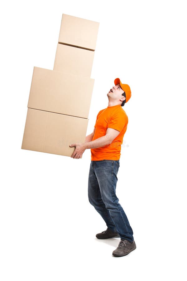 Delivery boy stock image. Image of full, shipping, ship - 24015143