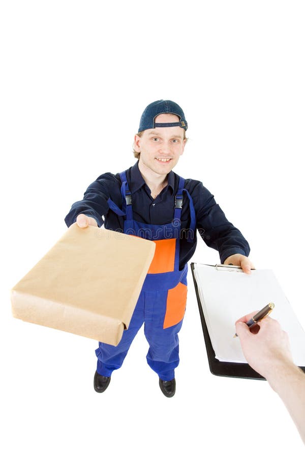 Delivery boy stock photo. Image of porter, purchase, heavy - 8536250