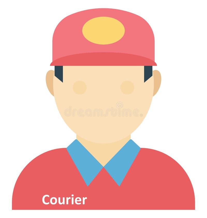 Delivery Boy Color Isolated Vector Icon Editable Stock Vector ...