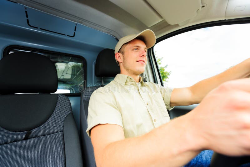 Delivery Boy Driving stock photo. Image of order, packet - 97192764