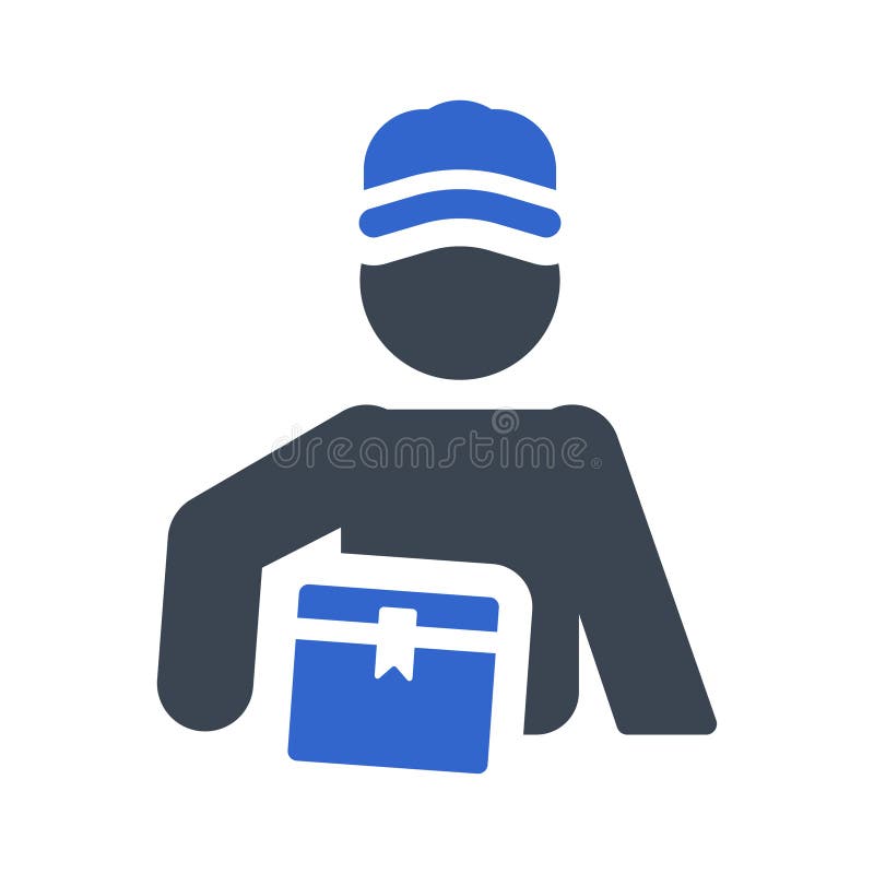 Delivery boy icon stock vector. Illustration of shipping - 331822445