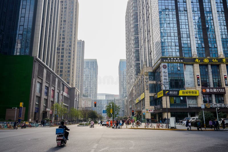 Delivery Boy Running Red Light,Chengdu Editorial Stock Photo - Image of ...