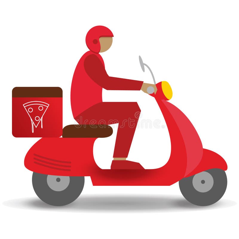 Delivery Boy. Vector Illustration Decorative Design Stock Vector ...