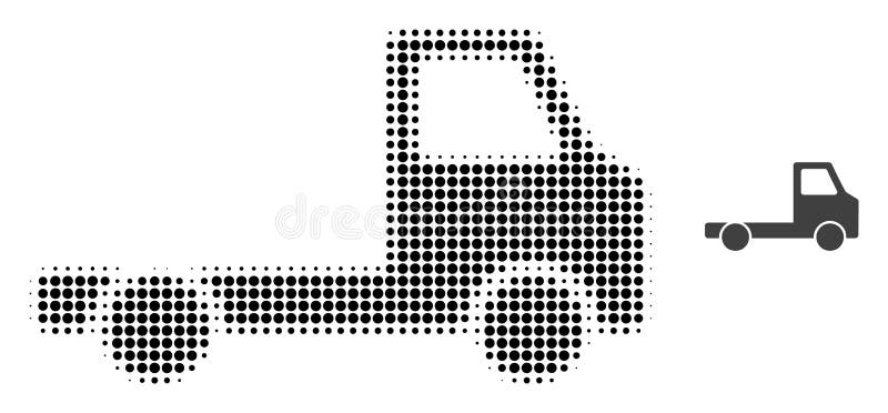 Delivery Car Chassi Halftone Dotted Icon Stock Vector - Illustration of ...