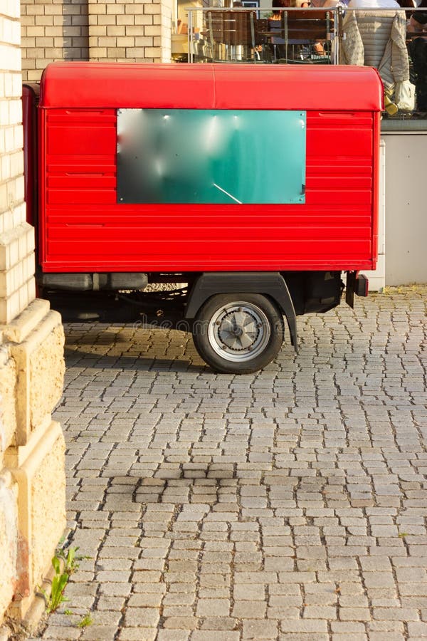 Delivery car with display stock image. Image of transport - 116165761