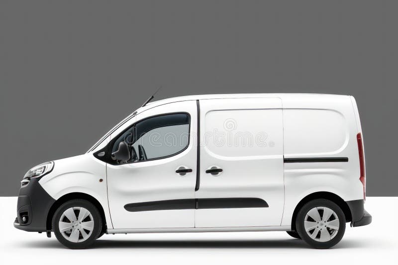 Delivery Car on White Backround Mockup. AI Generation Stock ...