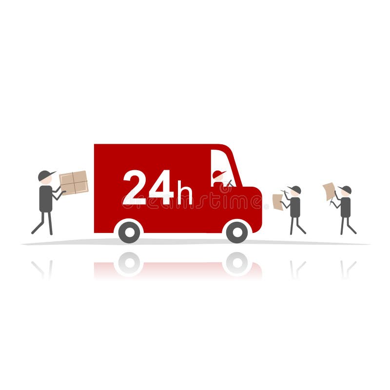 Delivery Car for Your Design Stock Vector - Illustration of container ...