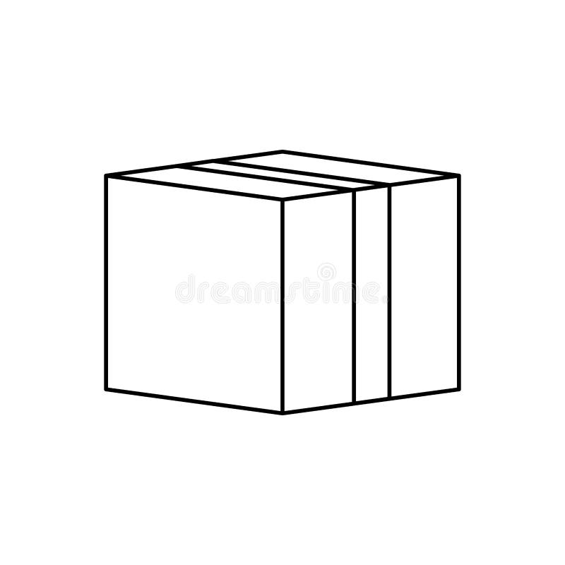 Delivery cardboard boxes stock vector. Illustration of draw - 98270654