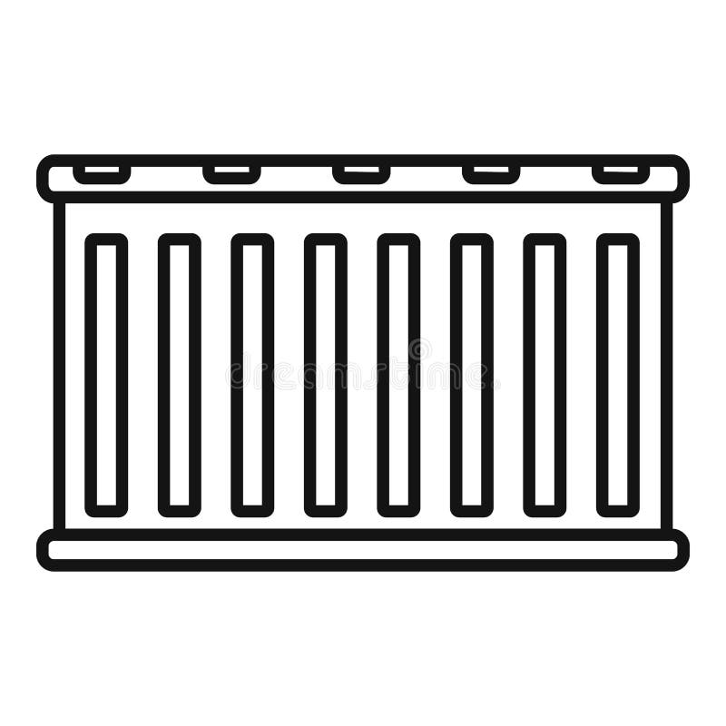 Cargo Container Icon, Outline Style Stock Vector - Illustration of ...