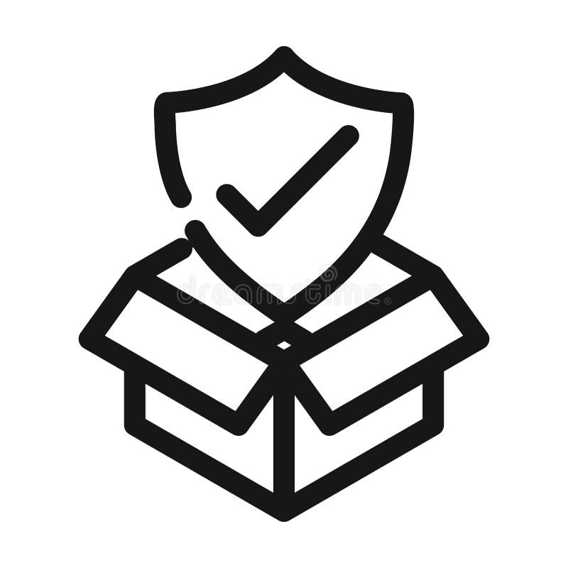 Delivery Cargo Service Logistic Cardboard Box Protection Check Mark ...