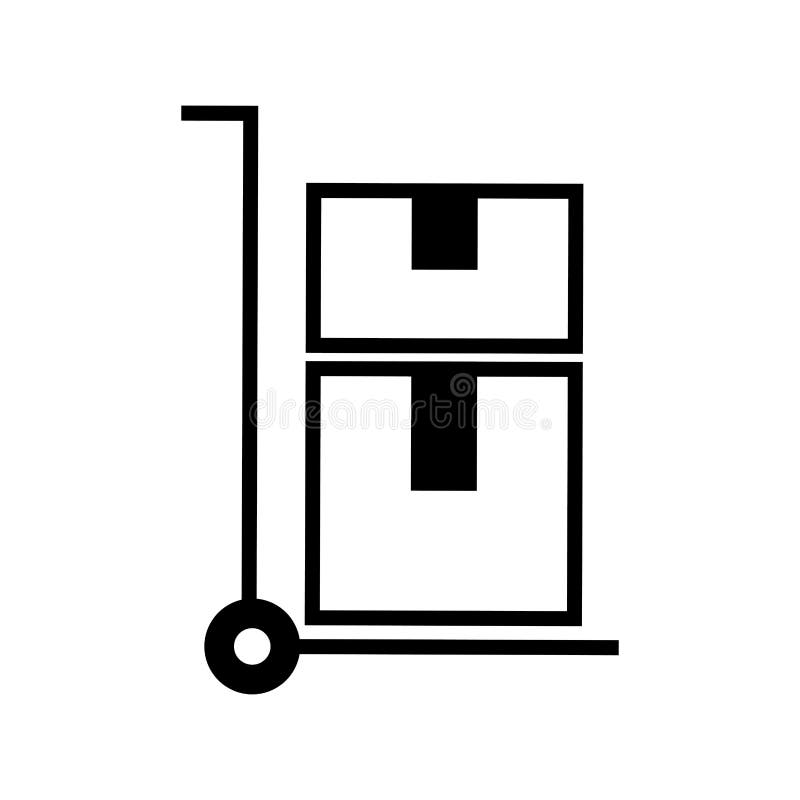 Delivery cart boxes icon stock vector. Illustration of equipment - 93815003