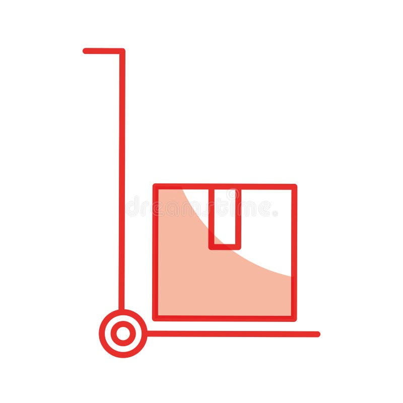 Delivery cart boxes icon stock vector. Illustration of sign - 93815586